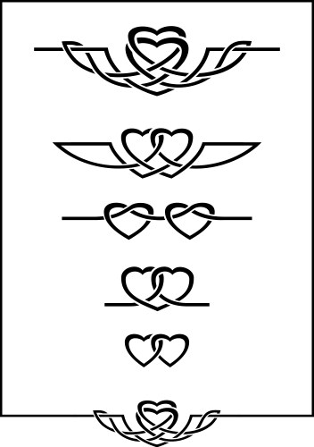 Vector Fancy Heart Heart Vector Collection Love Symbol Icon Set_ Love