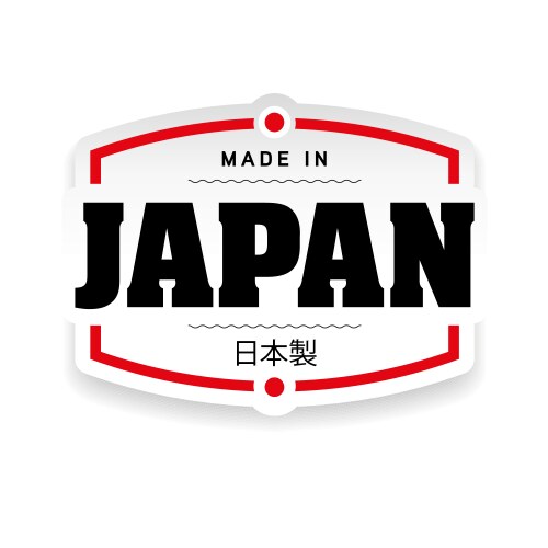 Made in japan labels badges and stickers Vector Image
