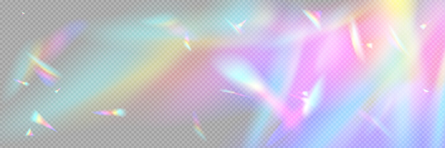 Rainbow light rays lens flare refraction effect Vector Image