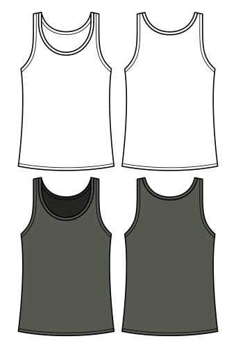 Woman singlet template Royalty Free Vector Image