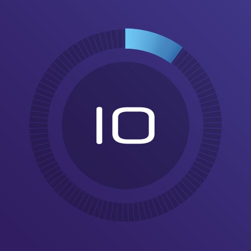 Circular interval timer Royalty Free Vector Image