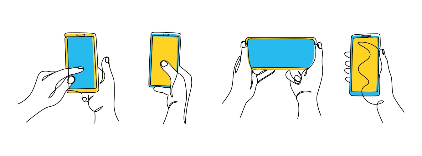 Drawing Hand Holding Phone Vector Images (over 2,100)