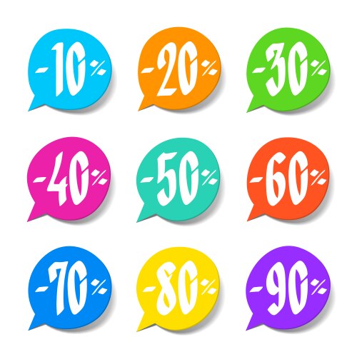 Discount price tags Royalty Free Vector Image - VectorStock