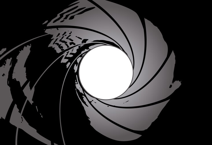 Gun Barrel Rifling - James Bond Style Royalty Free Vector