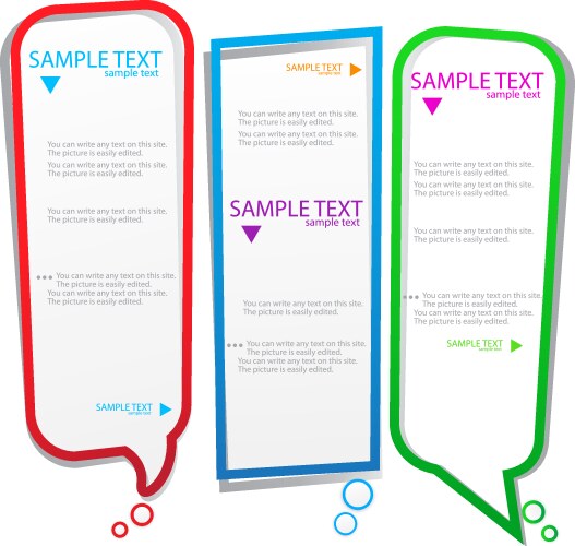 Speak frames Royalty Free Vector Image - VectorStock