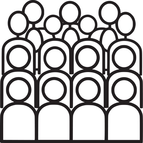 Crowd icon Royalty Free Vector Image - VectorStock