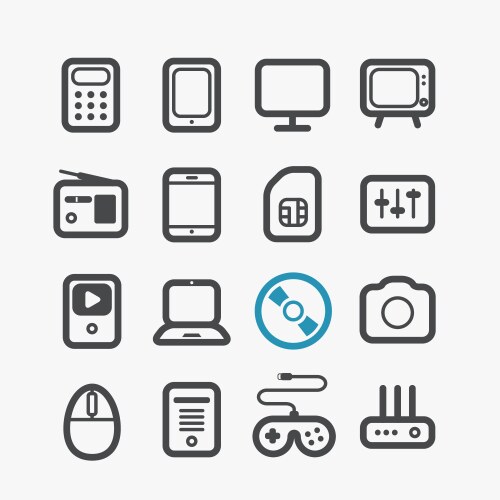 Map and location icons set Royalty Free Vector Image