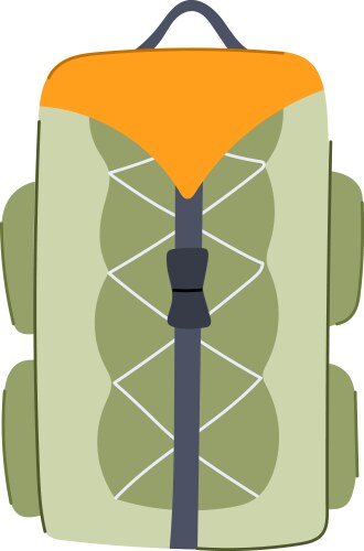Lifestyle hiking backpack cartoon Royalty Free Vector Image