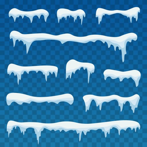Set of ice caps Royalty Free Vector Image - VectorStock