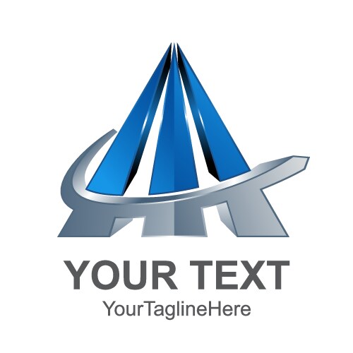 3d triangles and pyramids abstract Royalty Free Vector Image