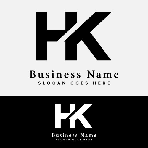 K l kl letter logo alphabet initial icon Vector Image