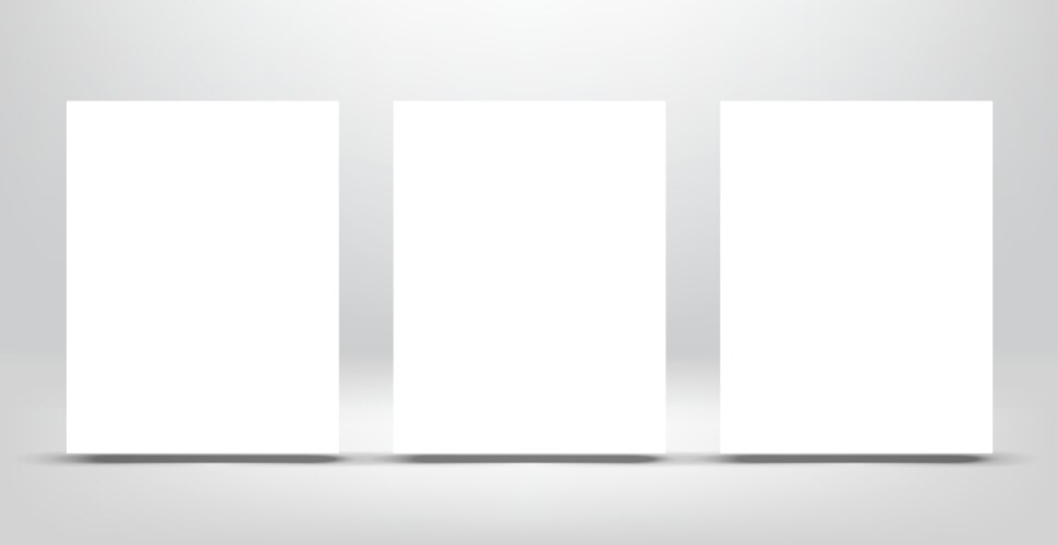 Three poster mockup Royalty Free Vector Image - VectorStock