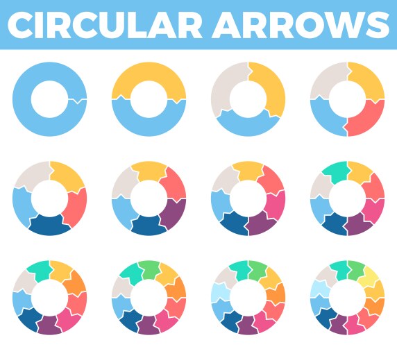 Circle chart infographic diagram graph Royalty Free Vector