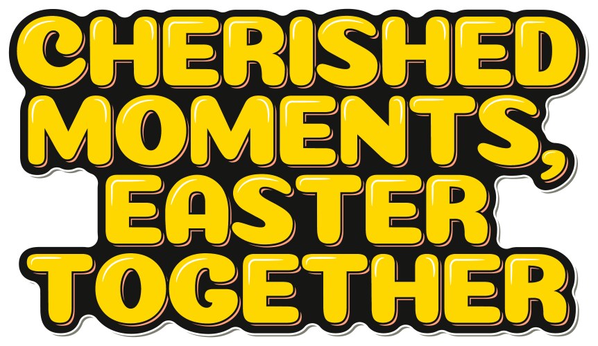 Joyful rebirth easter lettering design Royalty Free Vector