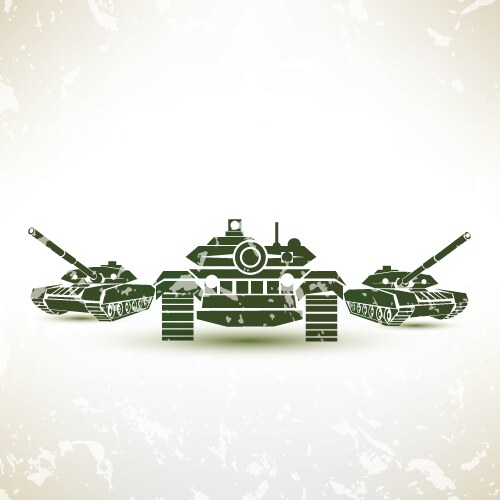 Military tank symbol Royalty Free Vector Image