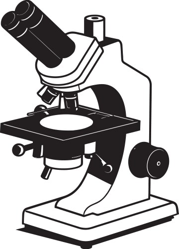 Black scope icon iconic emblem scientific Vector Image