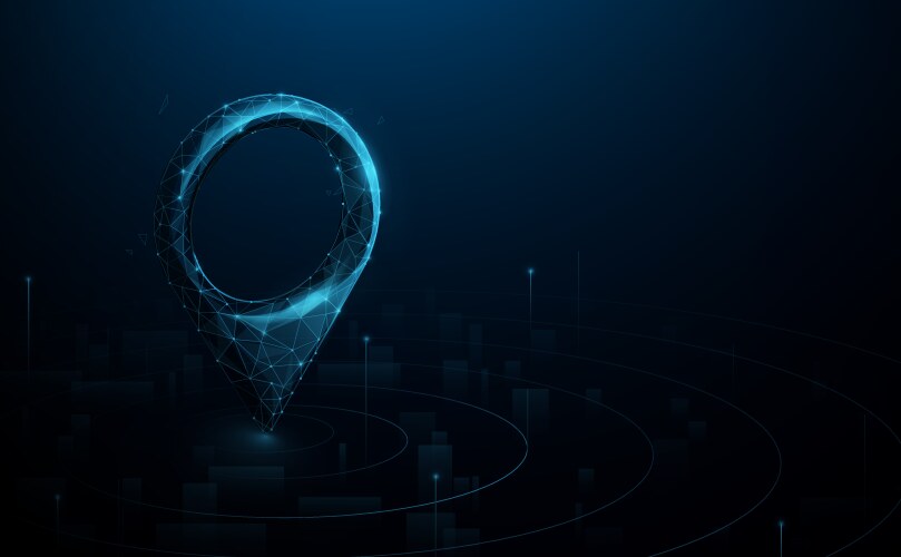 Navigator pin checking map smart technology gps Vector Image