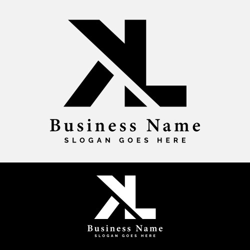 Letter l fonts and logo design Royalty Free Vector Image