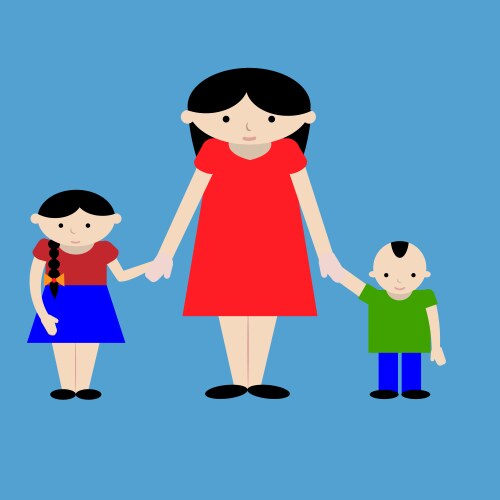 Mother took her girl to see the doctor Royalty Free Vector