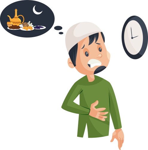 Cartoon arab muslim boy with a goat Royalty Free Vector