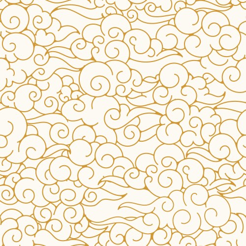 Seamless stylized clouds pattern Royalty Free Vector Image