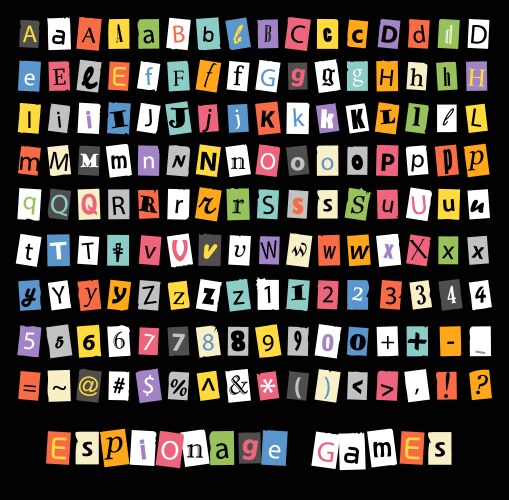 Alphabet Collage Vector Images (over 1,200)