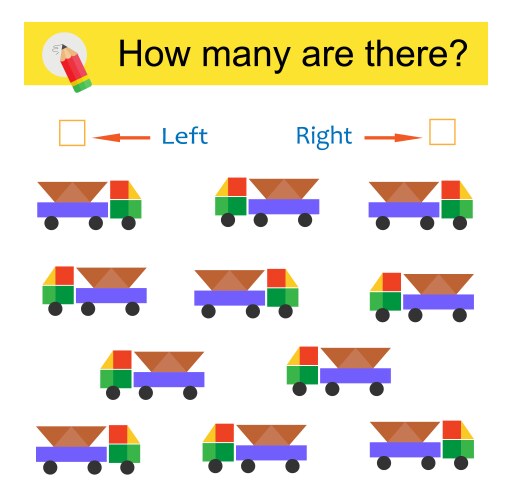 How many geometric shapes are there math activity Vector Image