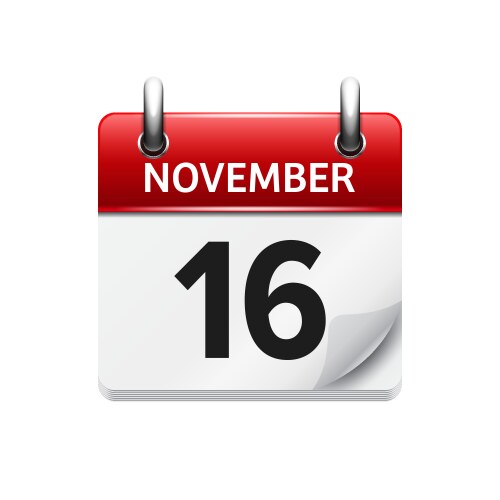 November calendar flat template Royalty Free Vector Image