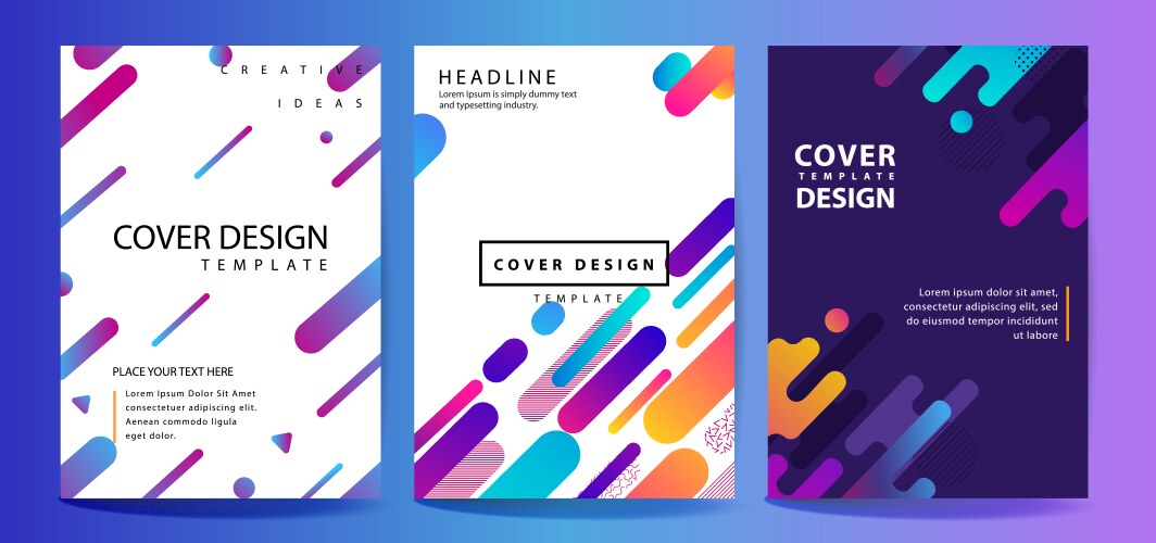 Vibrant abstract book cover page design Royalty Free Vector