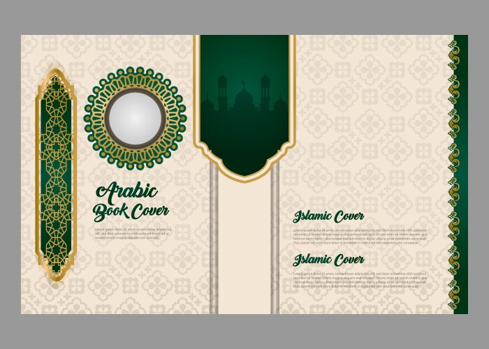 Arabic islamic style book cover design background – Free Vector ...