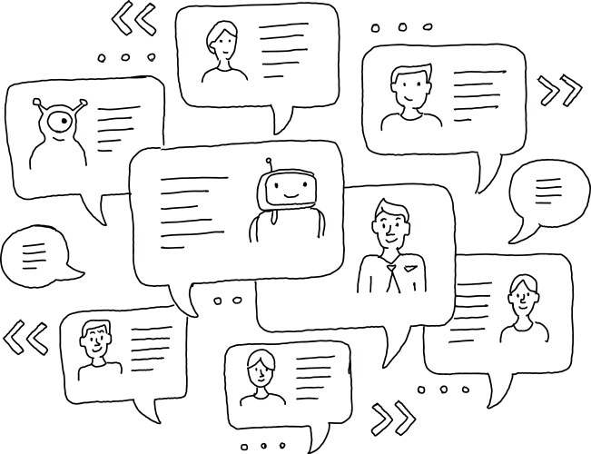 Communication Sketch Vector Images (over 63,000)