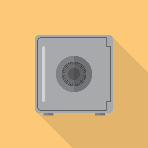 Safe icon in a flat style Royalty Free Vector Image