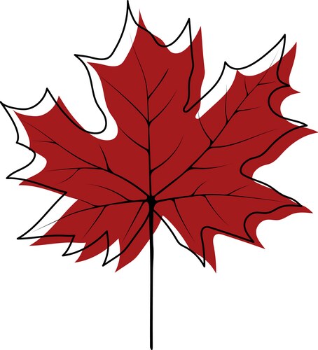 Autumn maple leaf cartoon Royalty Free Vector Image