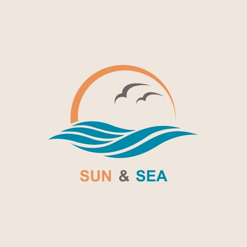 Ocean logo design Royalty Free Vector Image - VectorStock