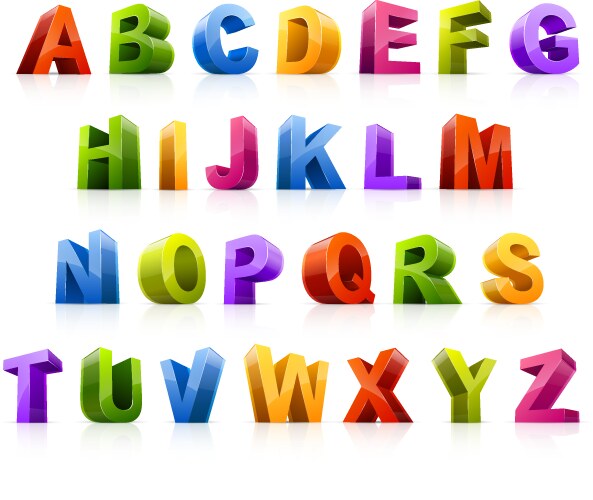 Colorful font Royalty Free Vector Image - VectorStock