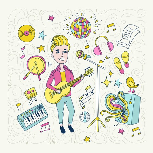 Cartoon Rat Singer with Microphone – Royalty-Free Vector | VectorStock