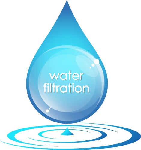 Symbol of filtration and water purification Vector Image