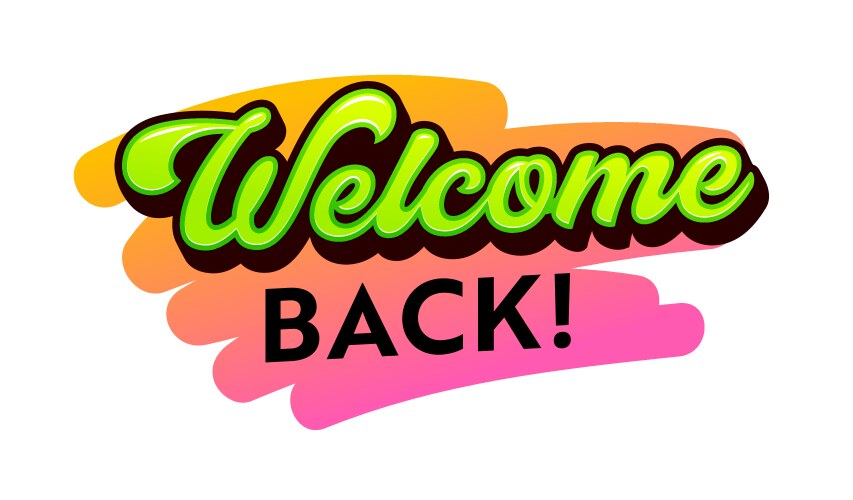 Welcome poster with brush strokes Royalty Free Vector Image