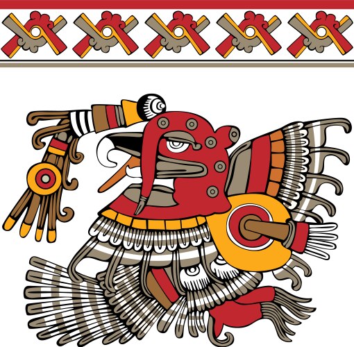 Ancient ritual mask with angry faces from mayan Vector Image