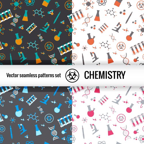 Chemistry seamless pattern Royalty Free Vector Image