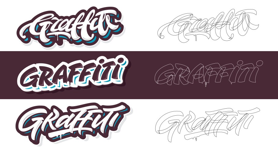 Graffiti style lettering text design Royalty Free Vector
