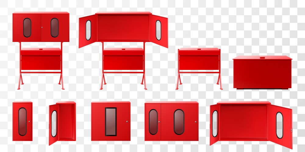 Open-type fire-fighting equipment stand Royalty Free Vector