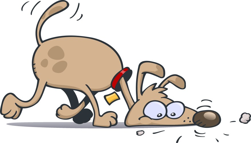 Tracking dog cartoon Royalty Free Vector Image