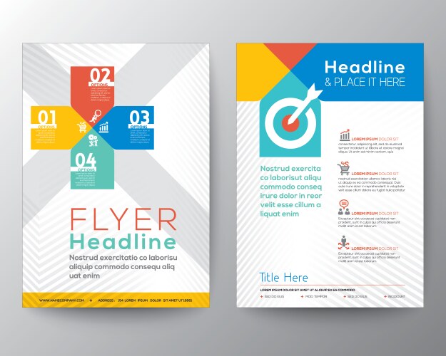 Typography brochure flyer design layout template Vector Image