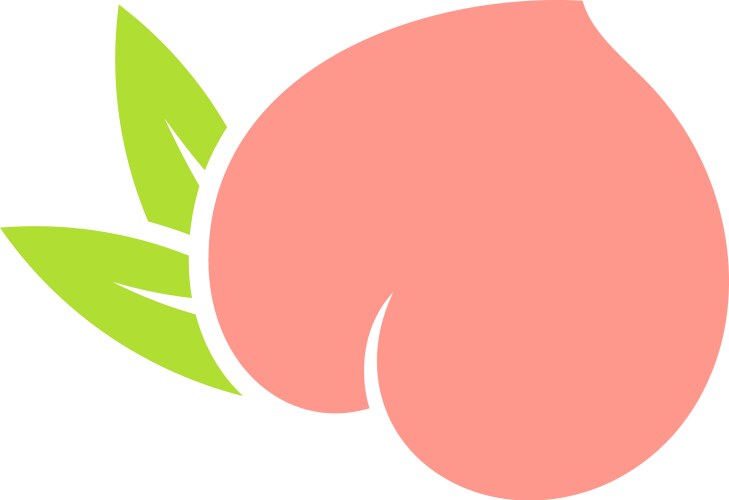 Peach set Royalty Free Vector Image - VectorStock