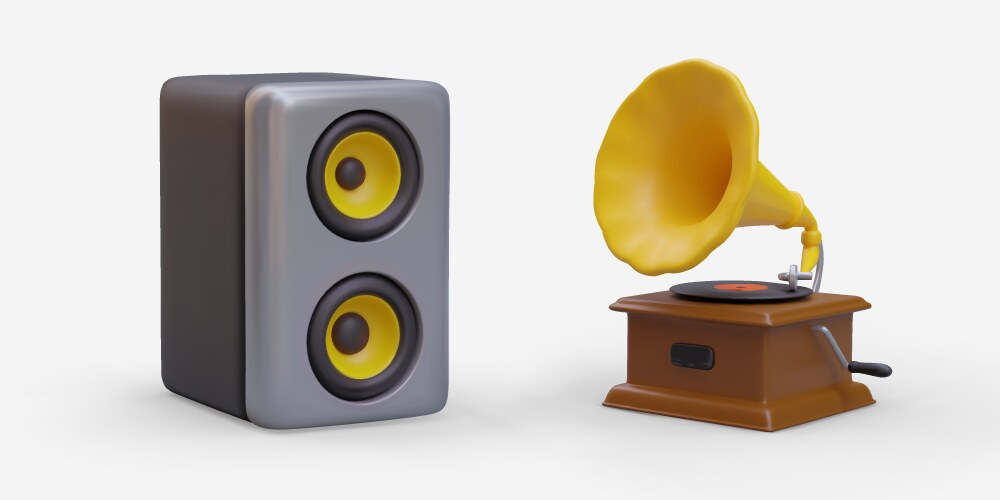 Cartoon Phonograph Vector Images (over 320)