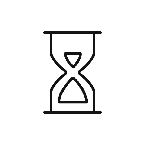 Hourglass end icon set time sand clock symbol Vector Image