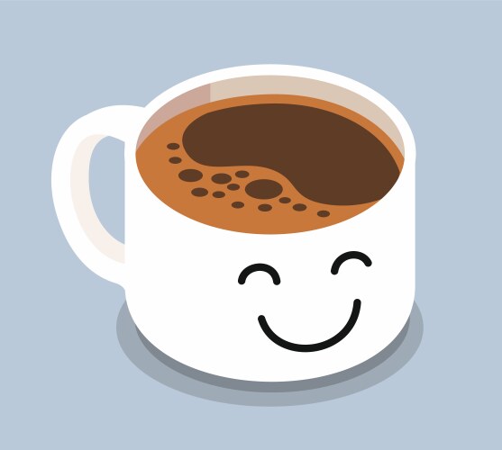 Coffee cup and plate Royalty Free Vector Image