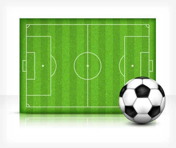 Football elements soccer ball golden cup Vector Image