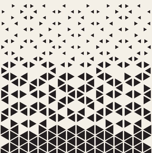 Seamless black and white triangle halftone Vector Image